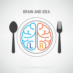 Creative jigsaw left and right brain Royalty Free Vector