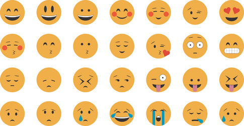 Set of emoticon Royalty Free Vector Image - VectorStock