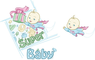 Super baby Royalty Free Vector Image - VectorStock