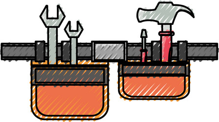 Tool belt Royalty Free Vector Image - VectorStock