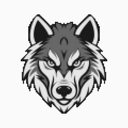 Wolf slayer logo mascot Royalty Free Vector Image