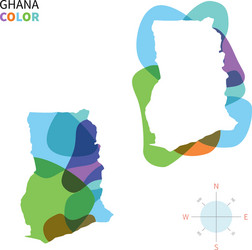 Colorful skyline of city accra ghana Royalty Free Vector