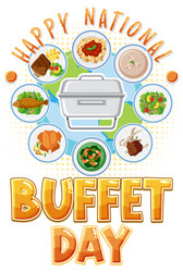 National buffet day icon Royalty Free Vector Image