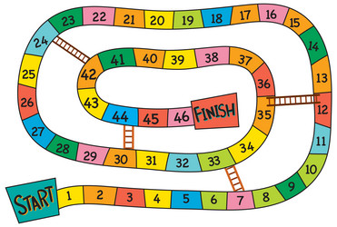 Colorful board game template Royalty Free Vector Image