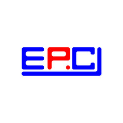 Epc letter logo creative design with graphic Vector Image