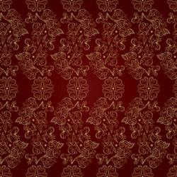 Red gold floral seamless pattern background Vector Image