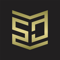 Sc logo monogram with shield around crown shape Vector Image