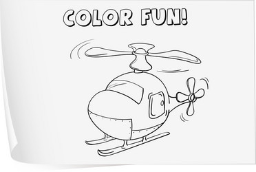 Color air transport coloring page for kids Vector Image