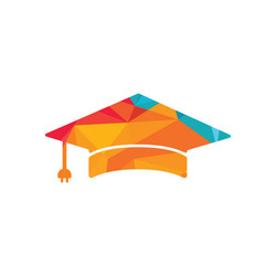 Education tech logo design Royalty Free Vector Image