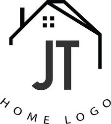 Initial letter tj home creative logo design Vector Image