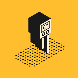 Black temperature and humidity sensor icon Vector Image