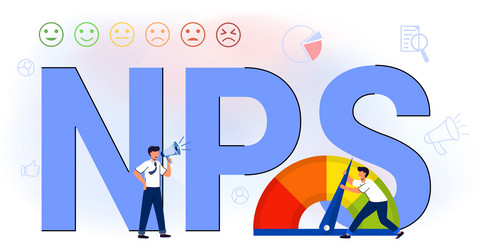 Nps net promoter score business strategy formula Vector Image