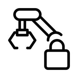 Robotic arm with innovative security lock system Vector Image
