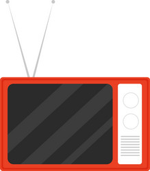 Retro small tv on a white background Royalty Free Vector