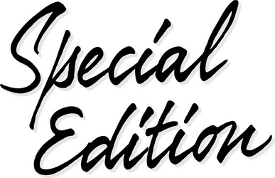 Special edition logo design Royalty Free Vector Image