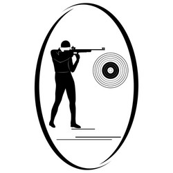 Bullet shooting rifle Royalty Free Vector Image