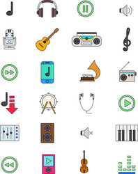 Recording studio infographic flowchart Royalty Free Vector