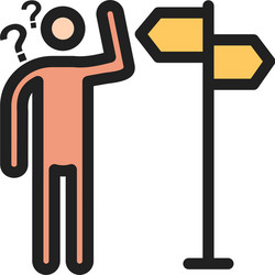 Lost directions Royalty Free Vector Image - VectorStock