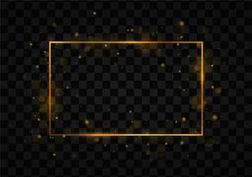 Shining golden rectangle Royalty Free Vector Image