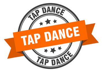 Tap dance sticker tap dance label Royalty Free Vector Image