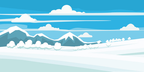 Cartoon winter landscape Royalty Free Vector Image