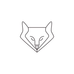 Cute fox icon logo design Royalty Free Vector Image