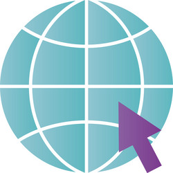 Global sphere with cursor design Royalty Free Vector Image