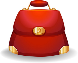 Red backpack on a white background Royalty Free Vector Image