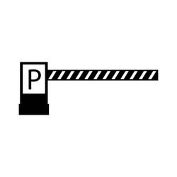 Secure parking gate icon logo Royalty Free Vector Image