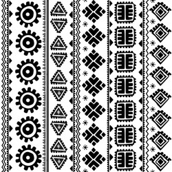 Set seamless ethnic tribal pattern Royalty Free Vector Image