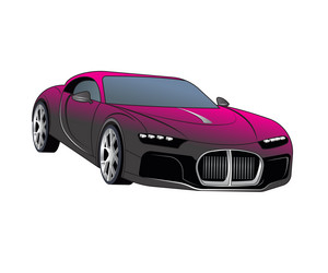 Sports car shape Royalty Free Vector Image - VectorStock