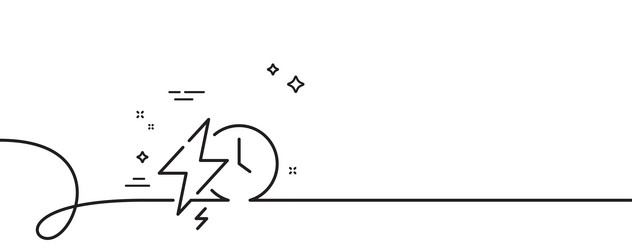 Charging time line icon charge accumulator sign Vector Image