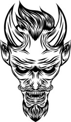 Devil death skull change to be bad evil red Vector Image