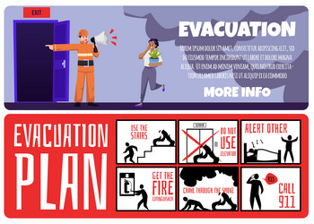 Evacuation alarm set Royalty Free Vector Image