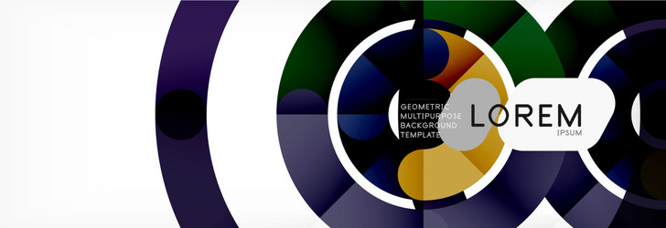 Round linear circle shapes background Royalty Free Vector
