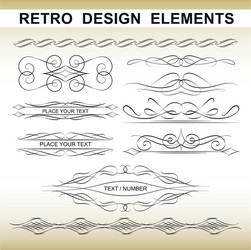 Retro design elements Royalty Free Vector Image