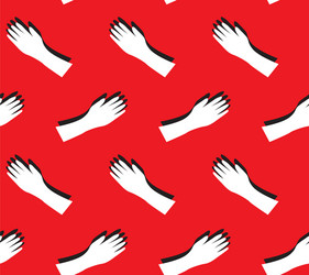 Hands seamless pattern Royalty Free Vector Image
