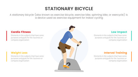 Static bike or stationary bicycle concept Vector Image