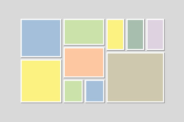 Collage ten frames photos parts Royalty Free Vector Image