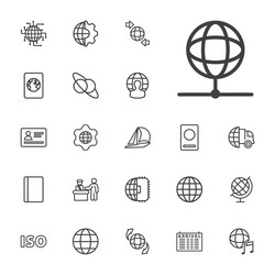 14 international icons Royalty Free Vector Image