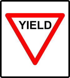 Bus stop sign traffic road Royalty Free Vector Image