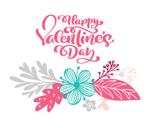 Calligraphy phrase happy valentine s day Vector Image