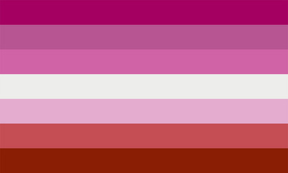 Lipstick lesbian pink flag flags of the lgbt Vector Image