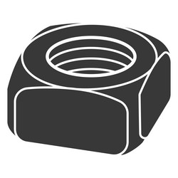 Sqare filled nut cut out Royalty Free Vector Image