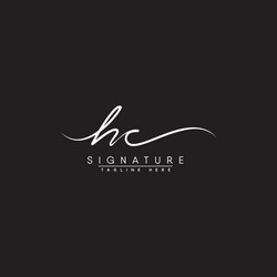 Hc Initial Handwritten Vector Images (over 130)