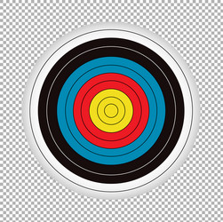 Archery target on transparent background Vector Image