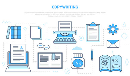 Copywriting banners set with characters flat Vector Image