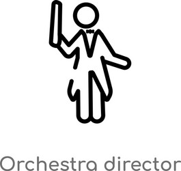 Orchestra director outline icon isolated line Vector Image