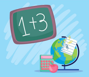 School chalkboard maths Royalty Free Vector Image