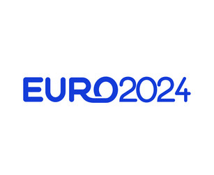 Euro 2024 Germany Trophy Official Logo Blue Symbol